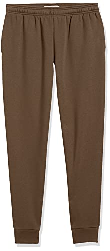 Amazon Essentials Men's Fleece Jogger Pant, Medium Brown, Small