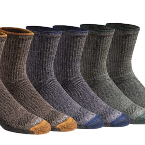 Dickies Men's Dri-tech Moisture Control 6-Pack Comfort Length Crew Socks