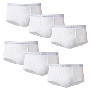 hanes men's tagless comfortflex waistband, multi-packs available brief, 6-pack, x-large