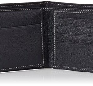 Timberland Men's Leather Passcase Security RFID Wallet, Navy Blue, One Size