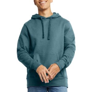 hanes originals midweight fleece hoodie, pullover hooded sweatshirt for men, cactus, small