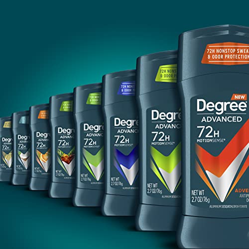 Degree Men Antiperspirant Deodorant Adventure Freshness and Odor Protection Deodorant for Men 2.7 Oz, (Pack of 4) Woodsy, Stick