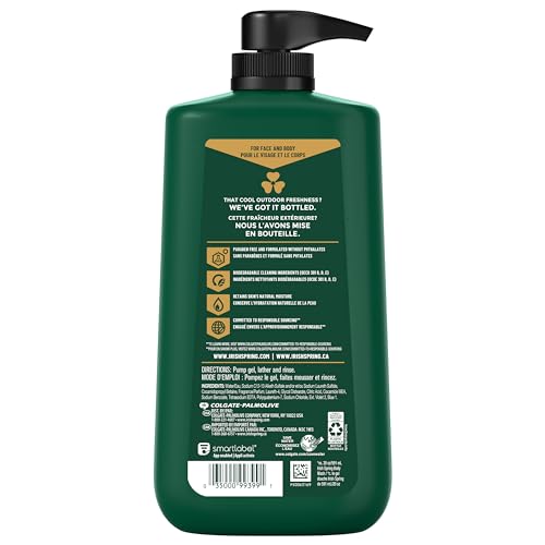 Irish Spring Mens Body Wash, Moisture Blast Body Wash for Men, Feel Fresh All Day, 30 Oz Pump Bottle