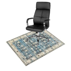 anidaroel home office chair mat for hardwood floor, 36"x48" office chair rug protector for rolling chair, computer gaming chair mat, low pile carpet floor chair mat