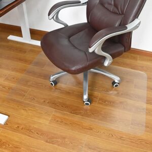 office chair mat for hardwood floors 20"x24" 36"x48" 71"x142" desk chair mats home floor protector easy clean 0.08" thick transparent carpet floor protector mat clear (color : clear, size : 16x24in