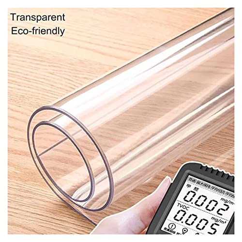 Clear PVC Desk Chair Mat 1.5mm Non-slip Entrance Door Mats,Clear Vinyl Runner Rug for Hard Wood/Tile Floor,Plastic Hallway Carpet Protector, Can Be Cut, Indoor Outdoor,70/90/110/130/150cm wide,100-280