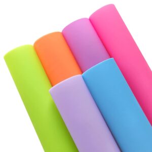 6 pcs colorful jelly sheets candy color transluscent vinyl sheets for diy projects sewing craft 8 x12 (21cmx30cm) 8x12 inches xht-533 0