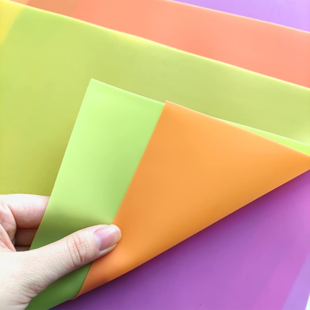 6 Pcs Colorful Jelly Sheets Candy Color Transluscent Vinyl Sheets for DIY Projects Sewing Craft 8 x12 (21cmx30cm) 8x12 inches XHT-533 0