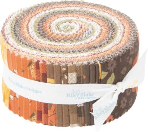 sandy gervais fall's in town rolie polie 40 2.5-inch strips jelly roll riley blake rp-13510-40