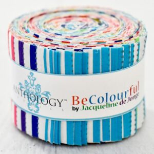 anthology becolourful by jacqueline dejonge bcmagjr 2 rainbow sprite jelly roll - 2 1/2" strips fabric