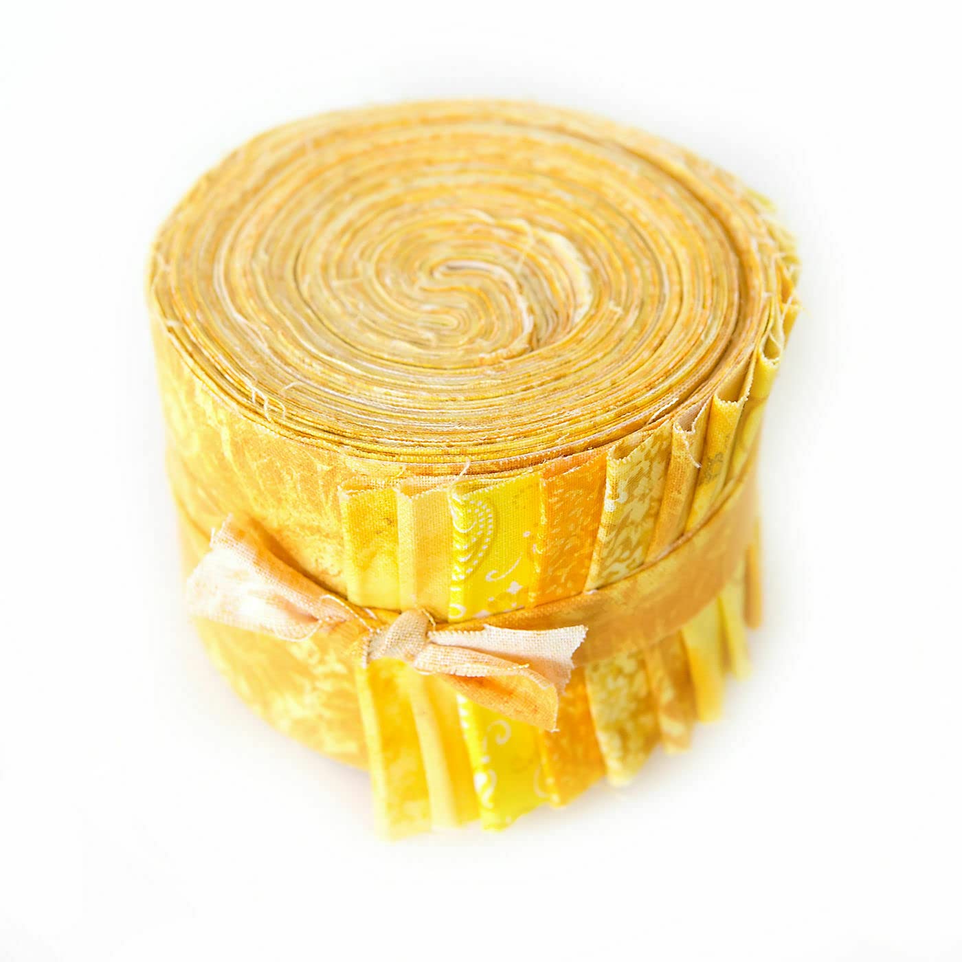 20 -pc It's All Yellow Jelly Roll 2.5" pre-Cut 100% Cotton Fabric Quilting Strip