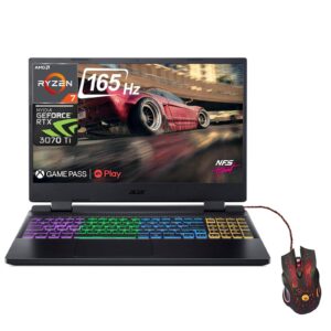 acer nitro 5 gaming laptop 2023 newest, 15.6" display, amd ryzen 7 6800h(beat i9-11950h) up to 4.7ghz, nvidia geforce rtx 3070 ti, 16gb ddr5 ram, 1tb ssd, wi-fi 6e, backlit keyboard, windows 11 home