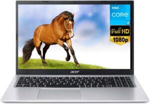 acer aspire 3 15.6" laptop for student and business, intel core i3-1115g4 up to 4.1 ghz, 8gb ram, 128gb ssd, fhd, bluetooth, wi-fi, slim and light, silver, windows 11 home s, bundle with jawfoal