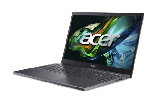 Acer Aspire 5 15 Slim Laptop | 15.6" FHD (1920 x 1080) IPS |Core i7-1355U | Intel Iris Xe Graphics | 16GB LPDDR5 | 512GB Gen 4 SSD | Wi-Fi 6E | USB4/Thunderbolt 4 | Backlit KB | A515-58M-7570, Gray