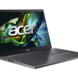 Acer Aspire 5 15 Slim Laptop | 15.6" FHD (1920 x 1080) IPS |Core i7-1355U | Intel Iris Xe Graphics | 16GB LPDDR5 | 512GB Gen 4 SSD | Wi-Fi 6E | USB4/Thunderbolt 4 | Backlit KB | A515-58M-7570, Gray