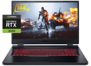 acer 2022 nitro 5 17.3" fhd ips 144hz gaming laptop, 12th intel i5-12500h(12 core, up to 4.5ghz), geforce rtx 3050, 32gb ram 1tb pcie ssd, backlit kb, thunderbolt 4, windows 11, w/gm accessories