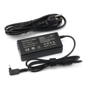 19v 2.37a 45w ac charger for acer chromebook - fit for acer aspire 5 3 1 laptop a515-46 a515-43 a515-56 a515-43-r19l a515-54 a515-54g a515-55 a517-52 a515-44 adapter power supply cord