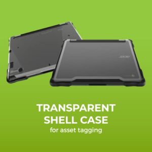 Gumdrop SlimTech Laptop Case Fits Acer Chromebook Spin 512/R853T (2in1) Designed for K-12 Students, Teachers and Classrooms–Drop Tested, Rugged, Shockproof Bumpers for Reliable Device Protection–Black