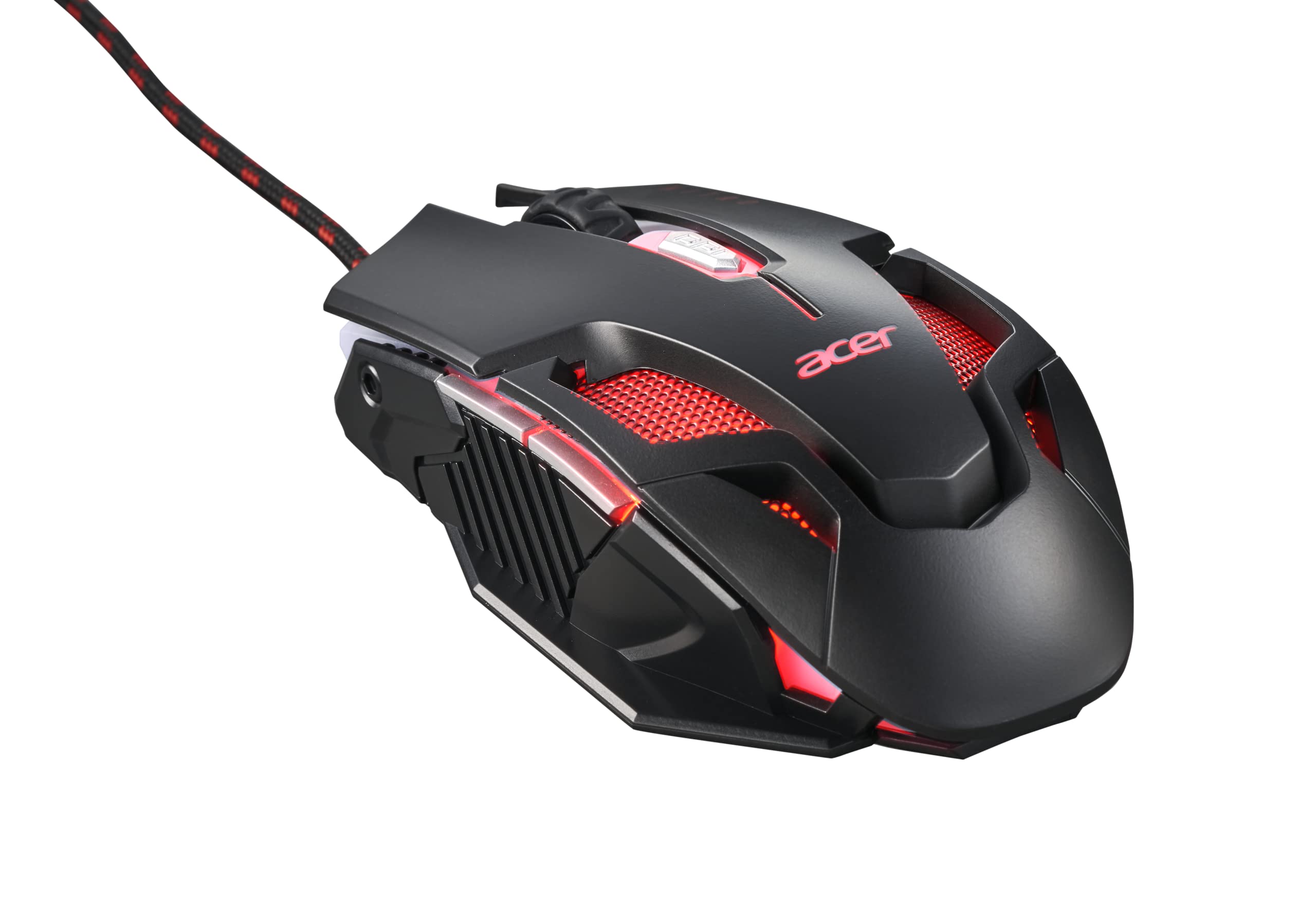 Acer Nitro Gaming Mouse III: 6D Optical Gaming Mouse with High 125MHz Polling Rate | 7 Colorful Breathing Lights with LED Logo and Pattern | 6 Optional DPI Shifts (800-7200) | 6 Buttons