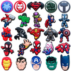 25 40pcs hero charms for shoe, superhero shoe charms for clogs sandals decoration (25)