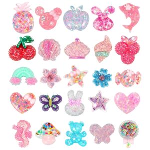 dntt 25pcs cute bling shoe charms for girls cute shoe charms for adults teens kids kawaii shoe decoration charms for clog sandals birthday party gift