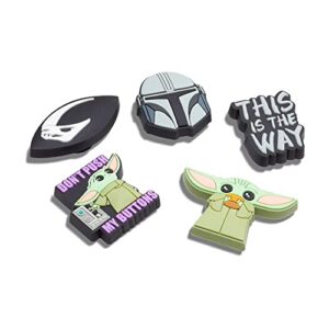 crocs jibbitz multi-pack star wars shoe charms | jibbitz for crocs, mandalorian, one size