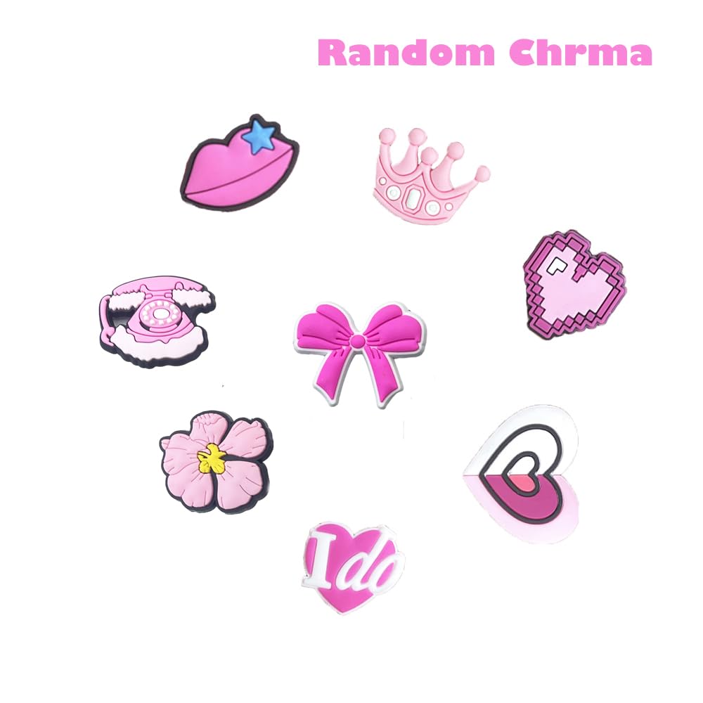 35,50,100Pcs Random Shoe Charms for Girls Cute PVC Shoes Accessories Charms,Lovely Charms Kawaii Pink Charms Shoe Decorations & Bracelet Wristband Party Gifts (35)