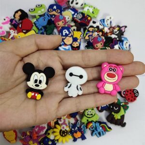 BAOBAOYU 20 50 100pcs PVC Random Different Shoe Charms for Shoe and Wristband Bracelet Decoration Party Gifts (20PCS)