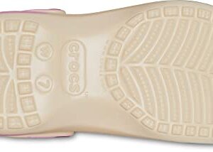 Crocs Women's Classic Graphic Platform Clogs, Platform Shoes, Vanilla/Multi, 8 Women