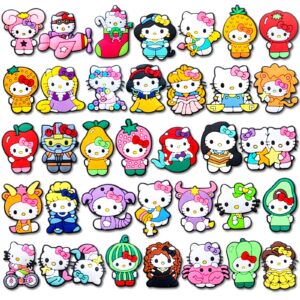 zanerolan 35 pcs cartoon shoe decoration charms for clog, cartoon charms accessories