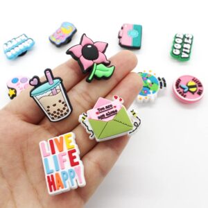 Scxxbsw 12PCS Cartoon VSCO Shoe Charms Fit For Clog Sandals Shoe Decoration For Kids Girls Women party Favors…