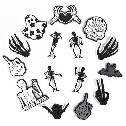 Halloween Horror Shoe Charms Halloween Shoes Decoration Accessories for Teens Boys Girls Birthday Gifts TRS025-15pcs