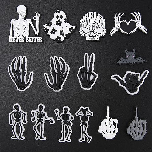 Halloween Horror Shoe Charms Halloween Shoes Decoration Accessories for Teens Boys Girls Birthday Gifts TRS025-15pcs