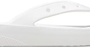 Crocs Women's Classic Flip Flops, Platform Sandals, White, Numeric_9