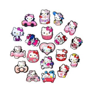 35 Pcs Shoe Charms for Girls Kids Women Kawaii Shoe Charms for Party Gifts,Pink Cute Wristband Bracelets Sandals Decorations Charms(35)