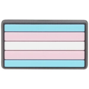 crocs jibbitz rainbow shoe charms | jibbitz for crocs, transgender flag, small