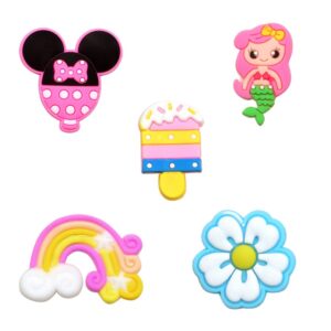 20PCS Lovely Shoe Charms for Croc slipper, PVC Charms for Kids Girls Womens Clog Shoes Decorations Charms Summer Birthday Gift