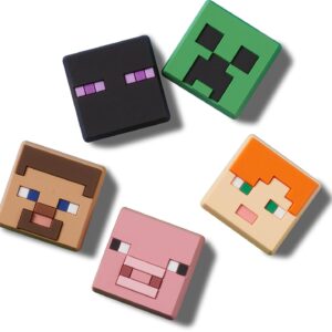 Crocs Jibbitz 5-Pack Minecraft Shoe Charms, Jibbitz Charms for Crocs