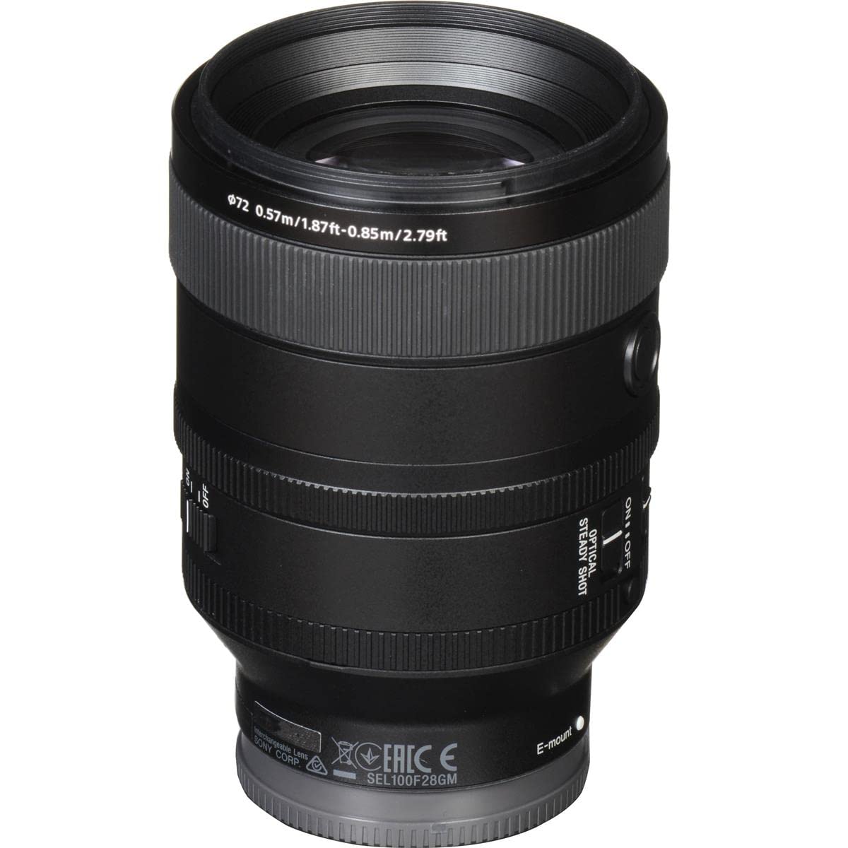 Sony SEL100F28GM 100mm f2.8 Medium-telephoto Fixed Prime Camera Lens, Black