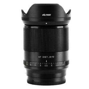 viltrox 28mm f/1.8 fe full-frame autofocus lens for sony e-mount camera a7 a7ii a7iii a7r a7rii a7riii a7riv a7s a7sii a9 a7c a5100 a6300 a6600