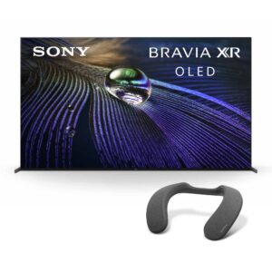 sony a90j 83 inch tv: bravia xr oled 4k ultra hd smart google tv with dolby vision hdr and alexa compatibility xr83a90j- 2021 model neckband bluetooth speaker +home theater audio