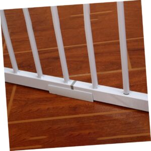 ibasenice 18 Pcs Safety Door Reinforcement Slot Fence Reinforcement Groove Garden Fence Groove Downstair Parts Pet Playpen Dog Gate Reinforcement Kid Playpen The Fence White PVC Tool Baby