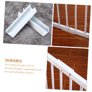 ibasenice 18 Pcs Safety Door Reinforcement Slot Fence Reinforcement Groove Garden Fence Groove Downstair Parts Pet Playpen Dog Gate Reinforcement Kid Playpen The Fence White PVC Tool Baby