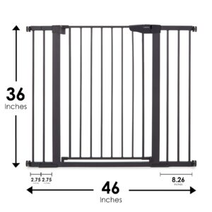 Cumbor 36" Extra Tall Baby Gate for Dogs and Kids with Wide 2-Way Door, 29.7"- 46" Width, and Auto Close Personal Safety for Babies and Pets, Fits Doorways, Stairs, and Entryways, Black