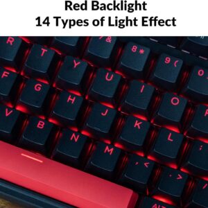 Keychron C3 Pro QMK/VIA Custom Gaming Keyboard, Programmable 87 Keys Compact TKL Layout Gasket Mount, Red LED Backlight Wired Mechanical Keyboard with Red Switches for Mac/Windows/Linux