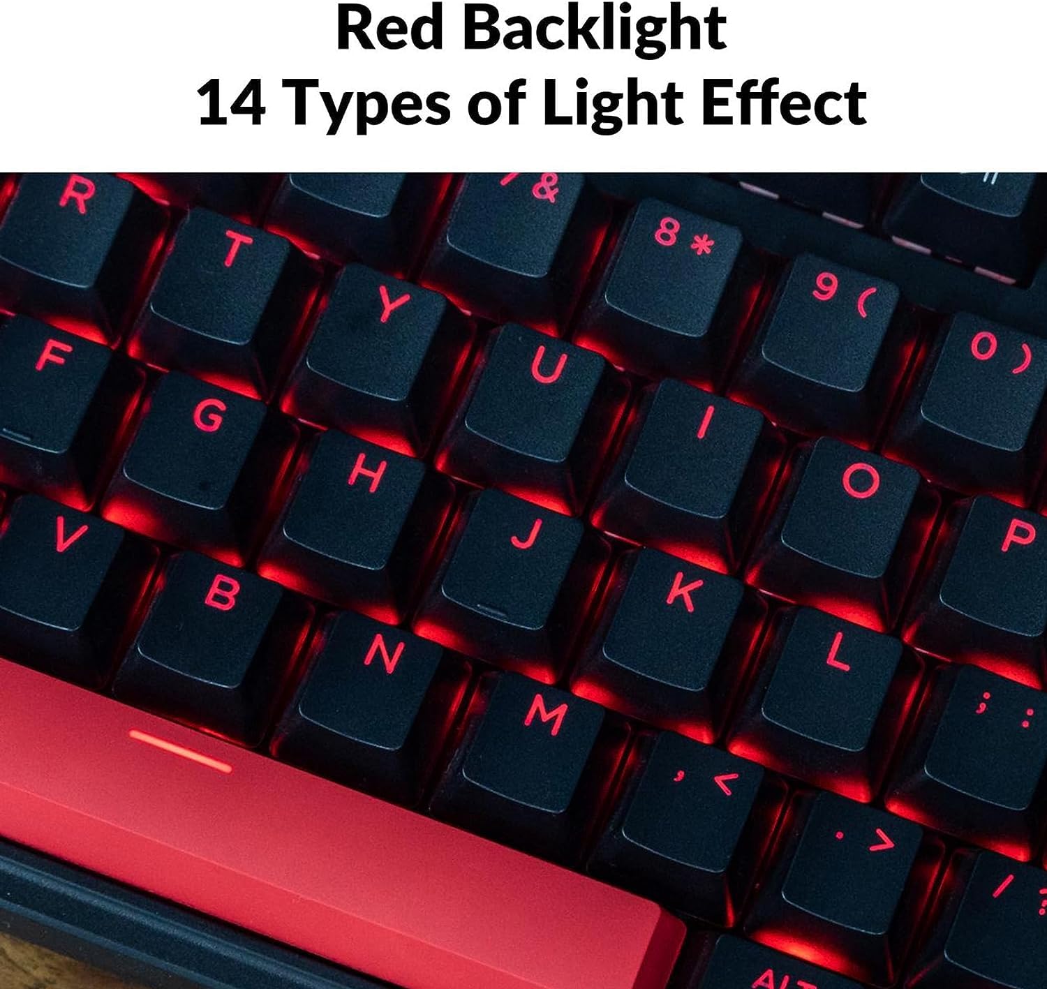 Keychron C3 Pro QMK/VIA Custom Gaming Keyboard, Programmable 87 Keys Compact TKL Layout Gasket Mount, Red LED Backlight Wired Mechanical Keyboard with Red Switches for Mac/Windows/Linux