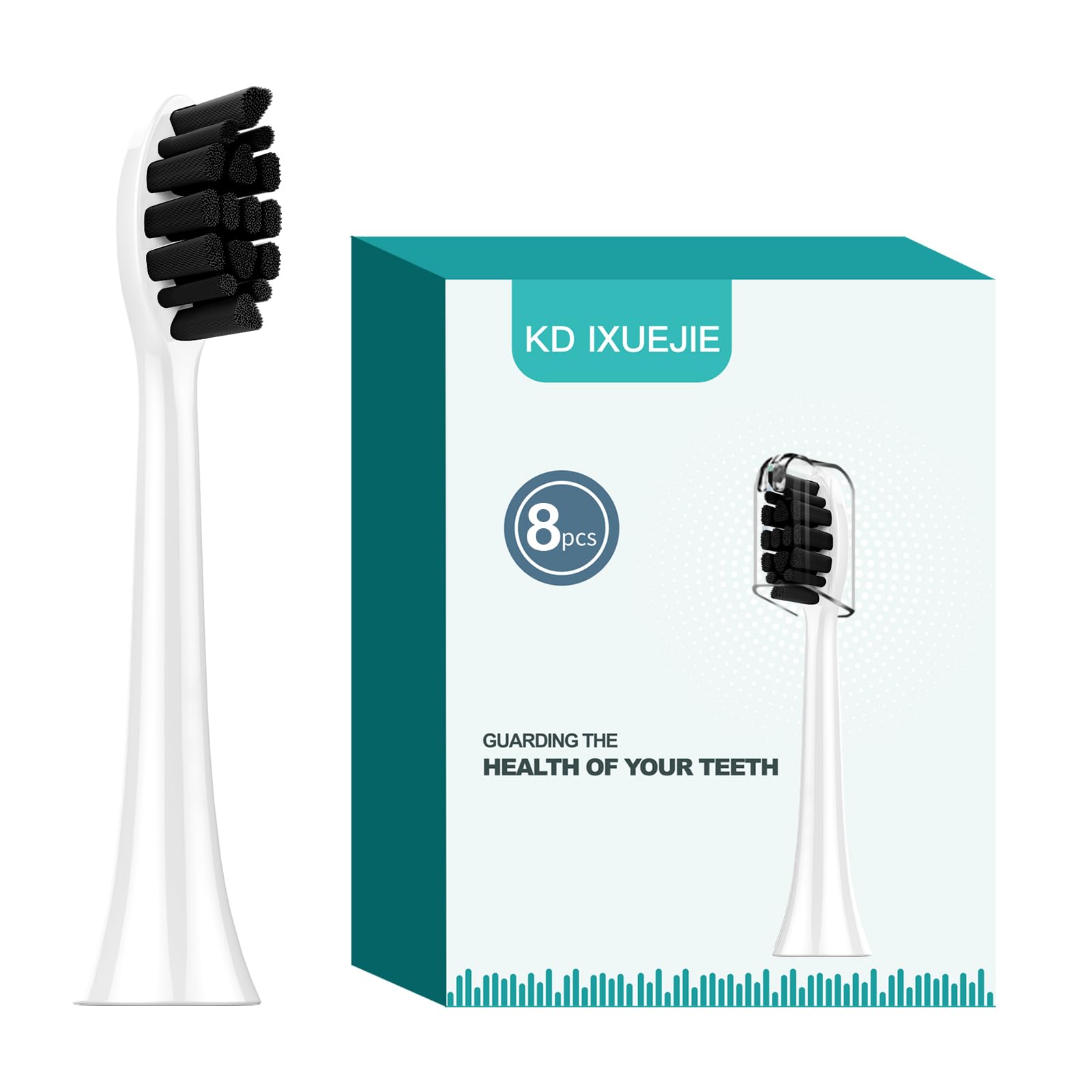 Toothbrush Replacement Heads for Philips Sonicare : Charcoal Toothbrush Heads Compatible with C1-C2-C3 Electric Brush Head（Click-on/Snap-on）