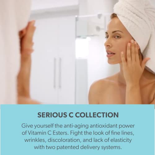 Serious Skincare - C Serum - Vitamin C Ester Skin Conditioner - Anti-Aging - Hydrating - Softer, Radiant Skin - C3 Plasma Hydrolyzed Collagen - For Fine Lines & Wrinkles - 1 oz.