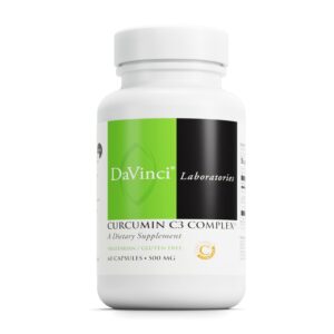 davinci labs curcumin c3 complex - nutritional supplement to support gallbladder function and healthy liver - with curcuminoids and bioperine fruit extract - gluten-free - 60 vegetarian capsules