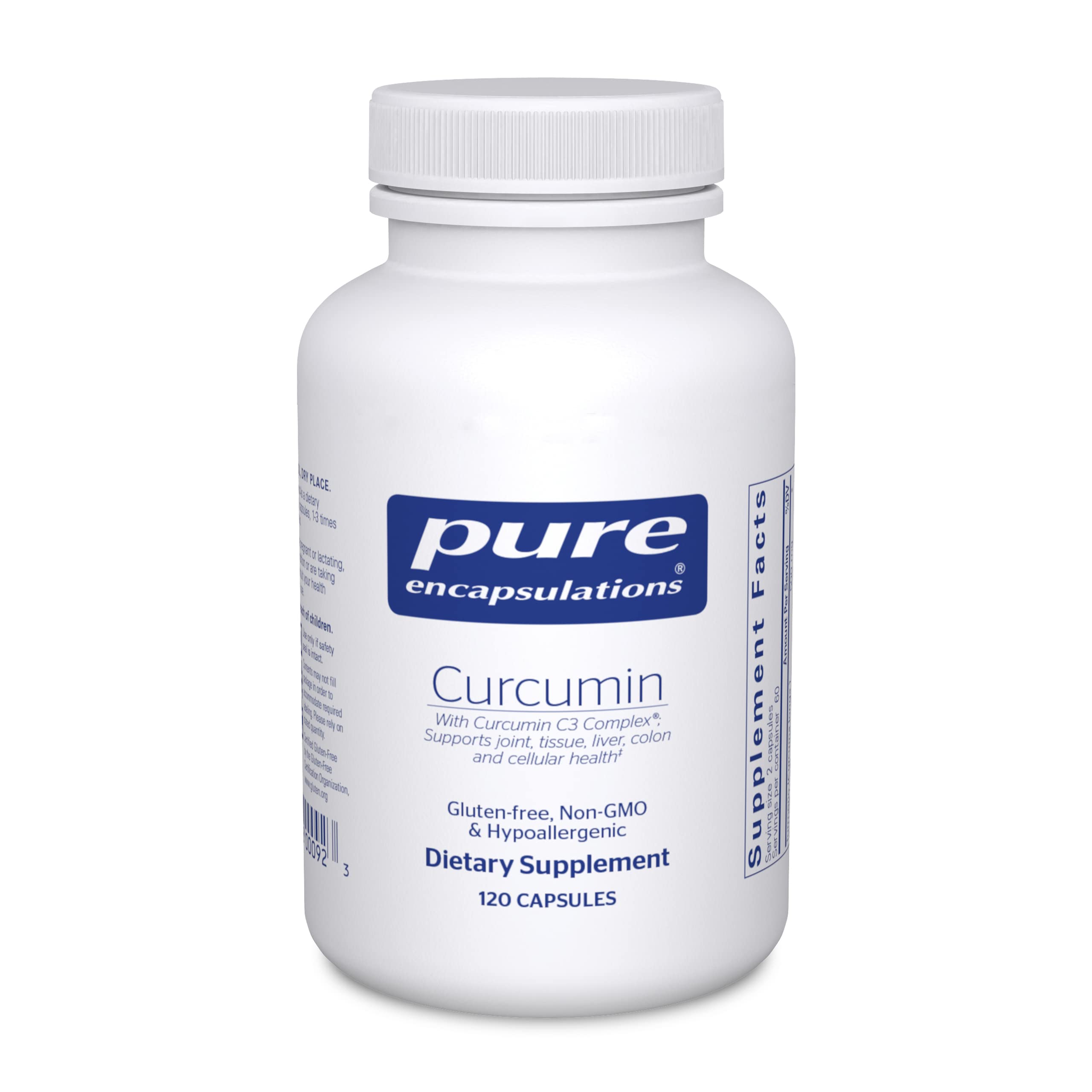 Pure Encapsulations Curcumin - 500 mg - Supports Joint Health & Liver Health - Curcuma Longa Capsule - Non-GMO & Vegan - 120 Capsules